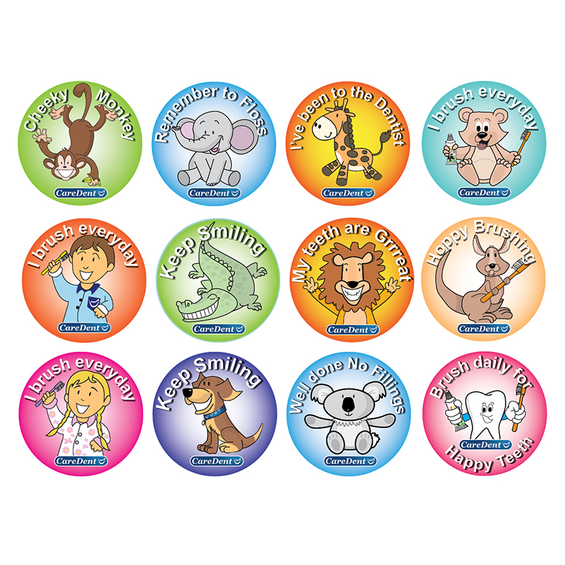 Caredent Kids Stickers - Dental Zone